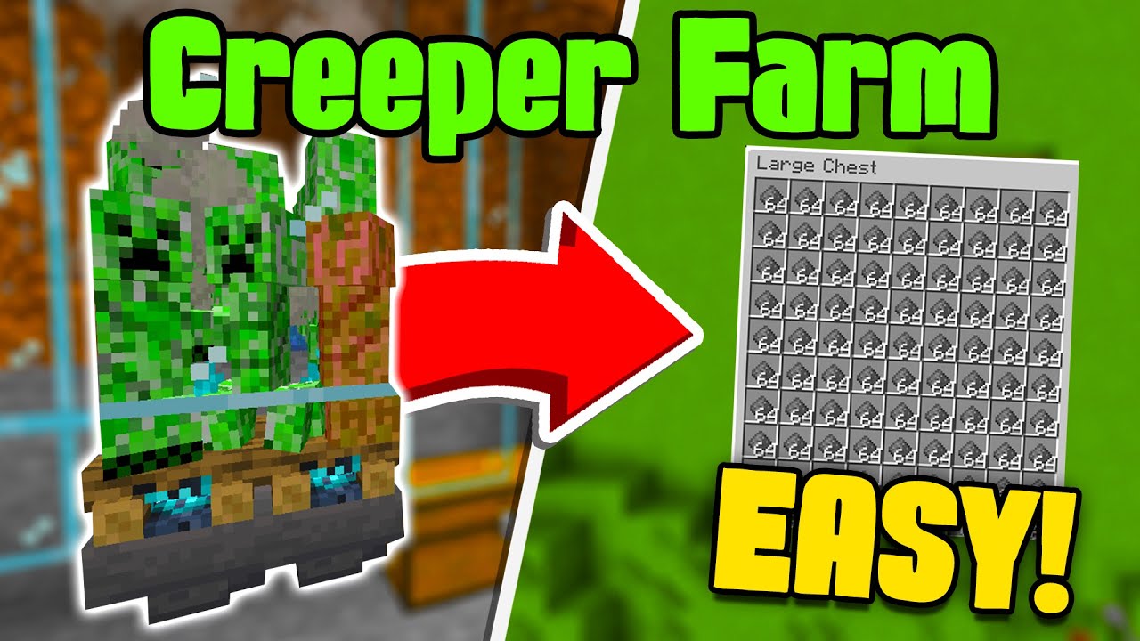 Minecraft 1.21+ Creeper Farm Without Cats (Java & Bedrock)