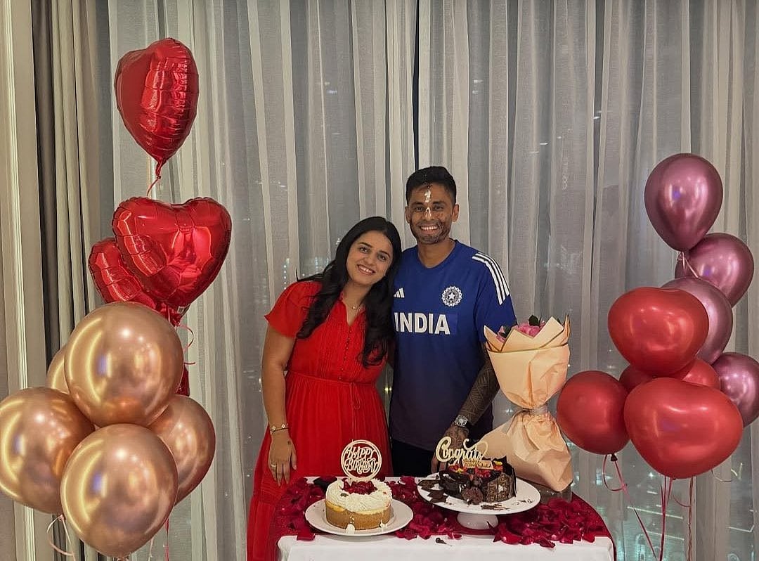 Who is Suryakumar Yadav's wife Devisha and how did they meet?