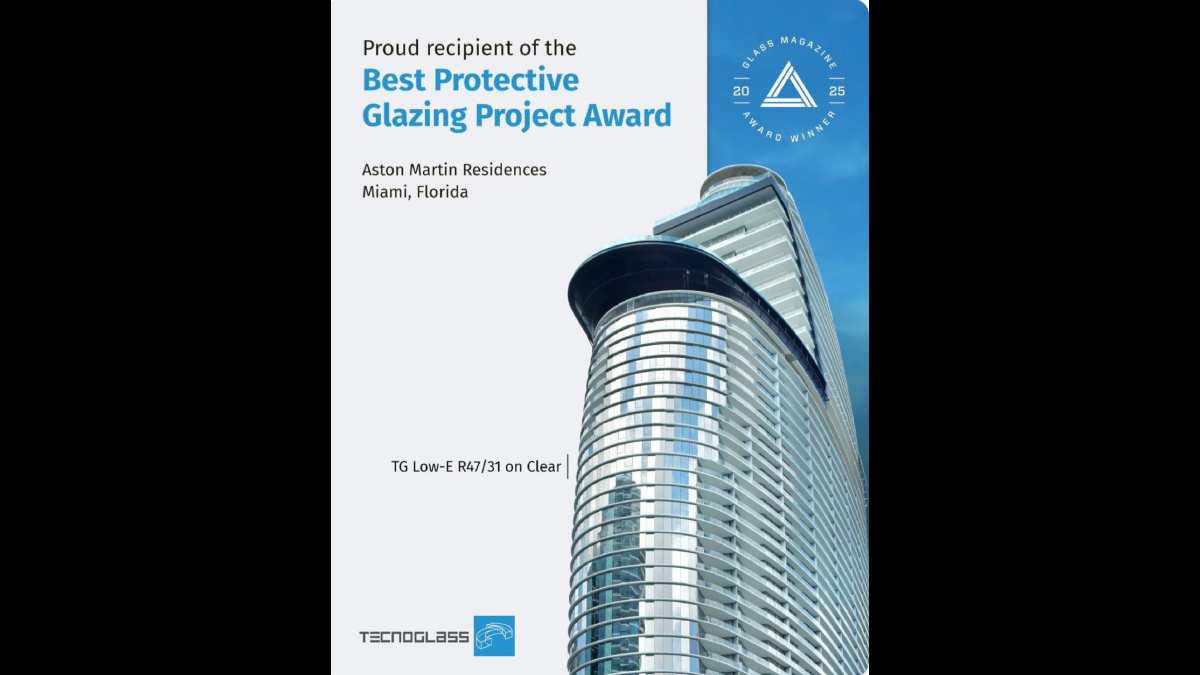 Tecnoglass recibe premio internacional en los Glass Magazine Awards 2025