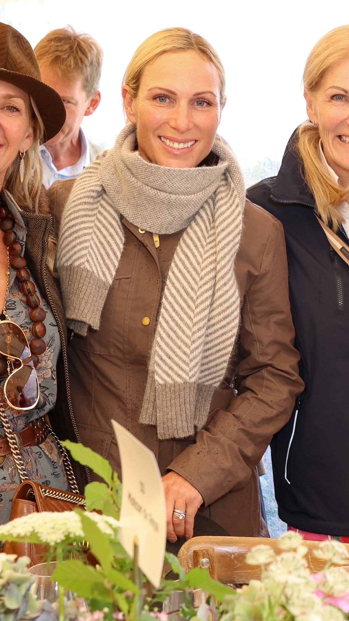Weather-ready yet chic - Zara Tindall's brown waxed jacket, skinny ...