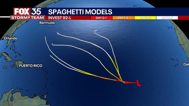 Invest 92L tracker: Tropical depression or Tropical Storm Gabrielle ...