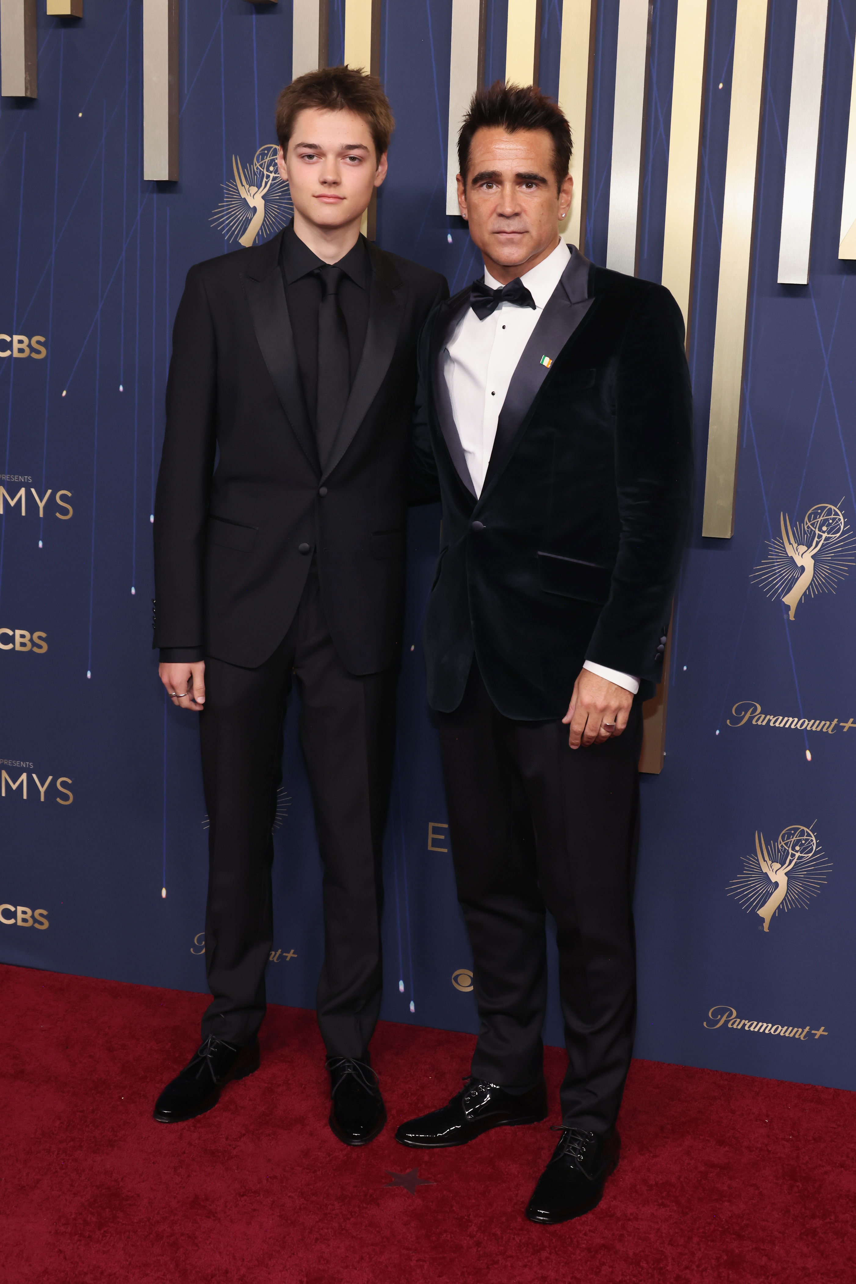 Colin Farrell’s look-alike son, Henry, 15, joins actor in rare appearance on Emmys 2025 red carpet
