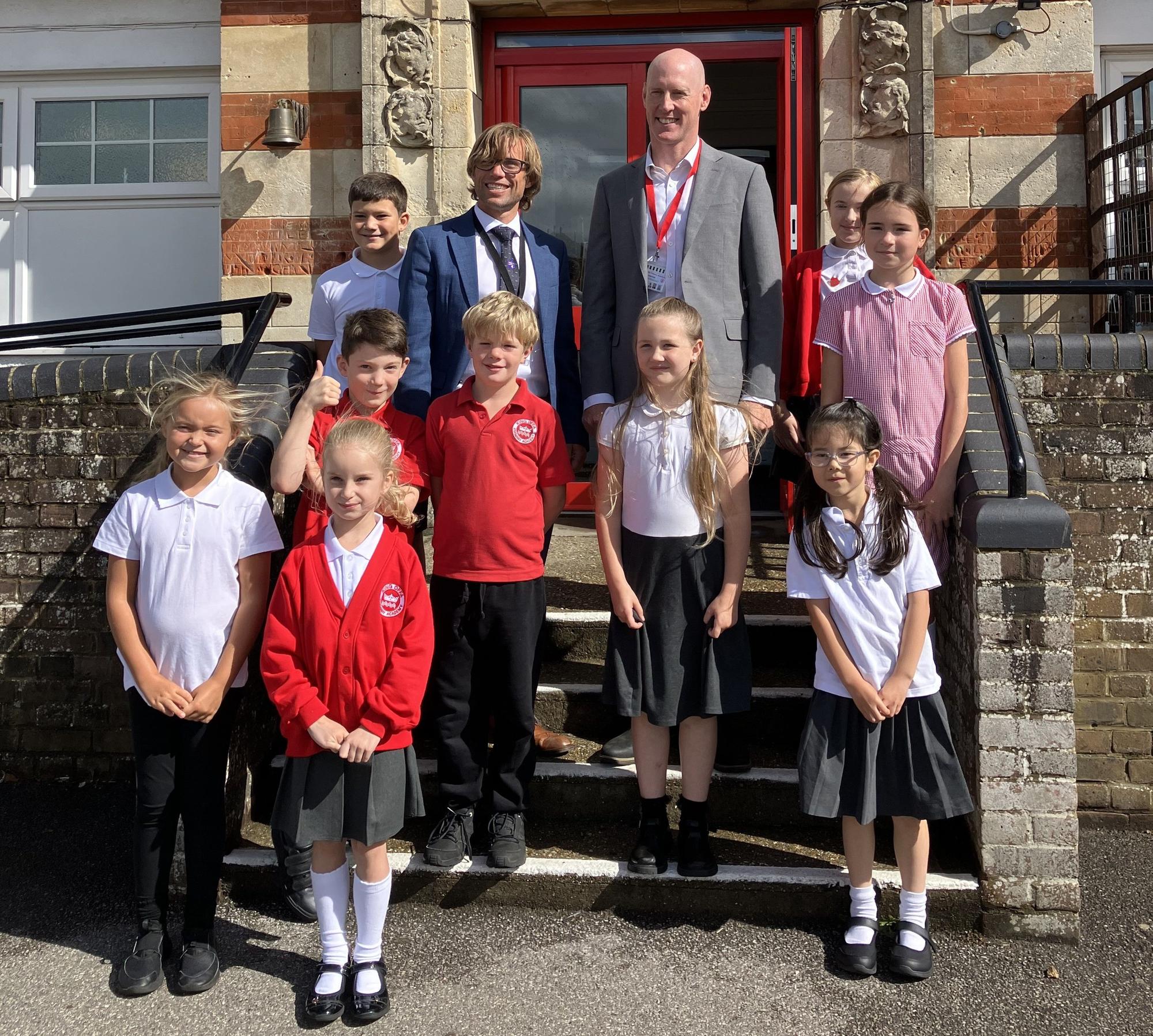 Kieran Mullan MP inspires young leaders at King Offa Primary Academy