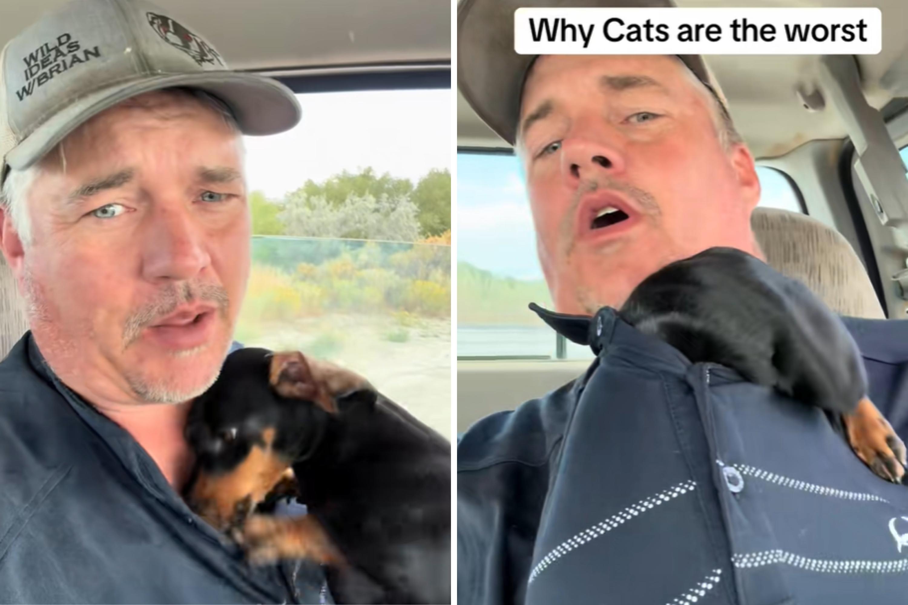 Dog owner has theory on why cats are "the worst" pets—but there's a twist