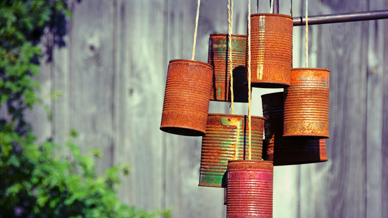 How To DIY Rusty Tin Cans For Fall Porch Decor With Three Kitchen ...