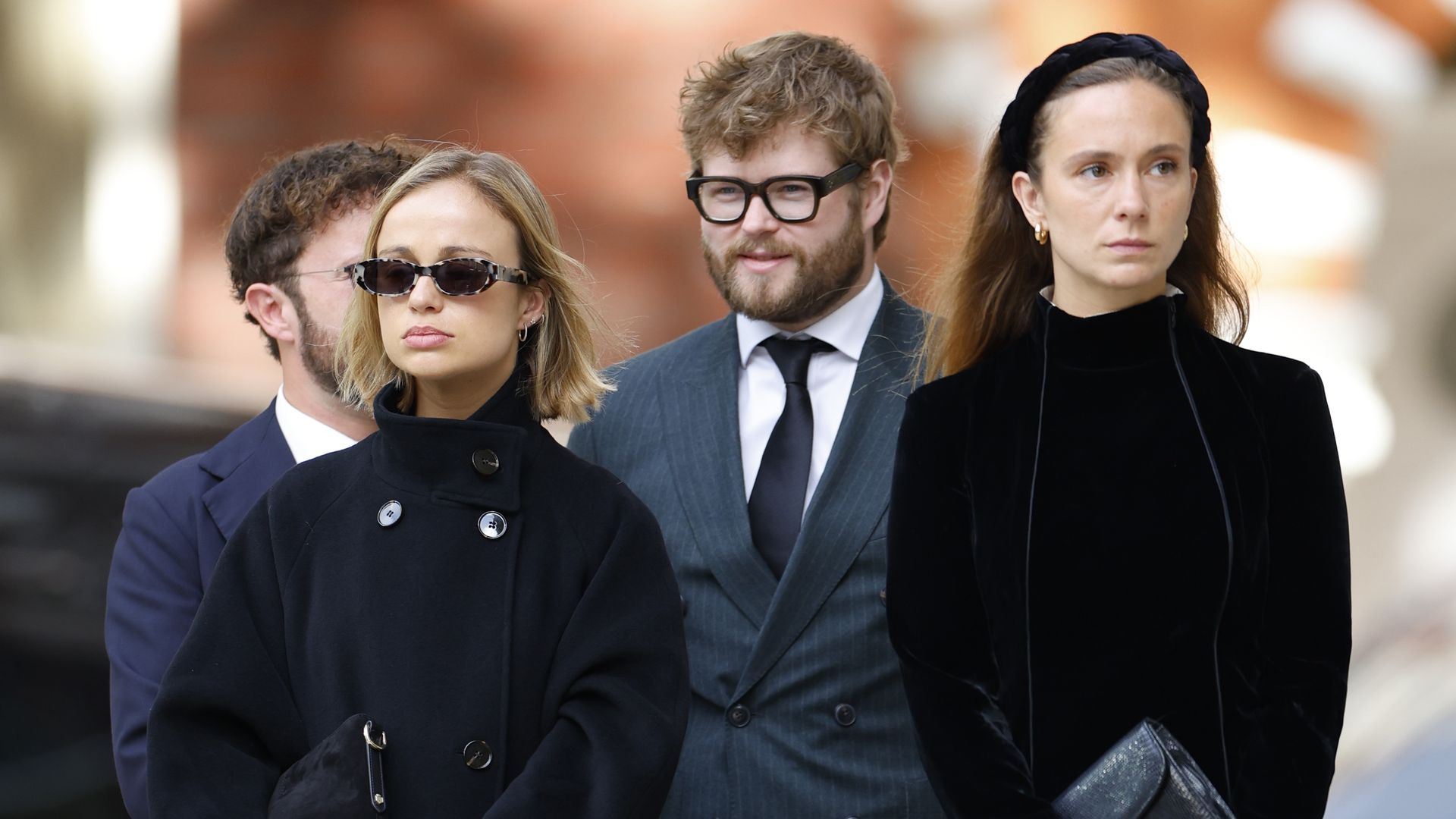 Lady Amelia and Lady Marina Windsor put on brave faces at grandmother ...