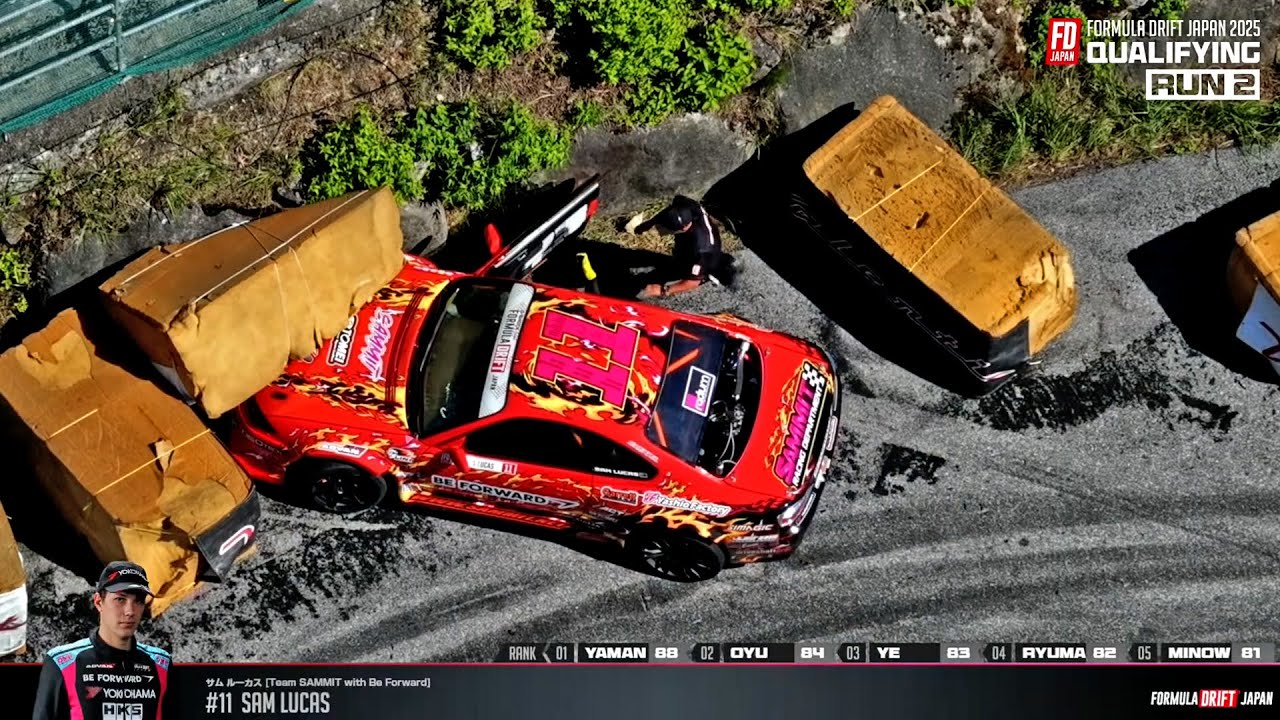 Crashing at Japan’s most dangerous Formula Drift track
