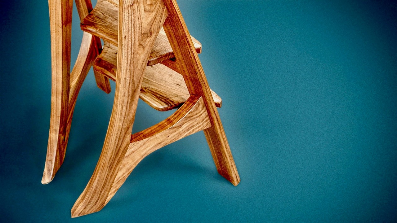 I made a library ladder from wood!