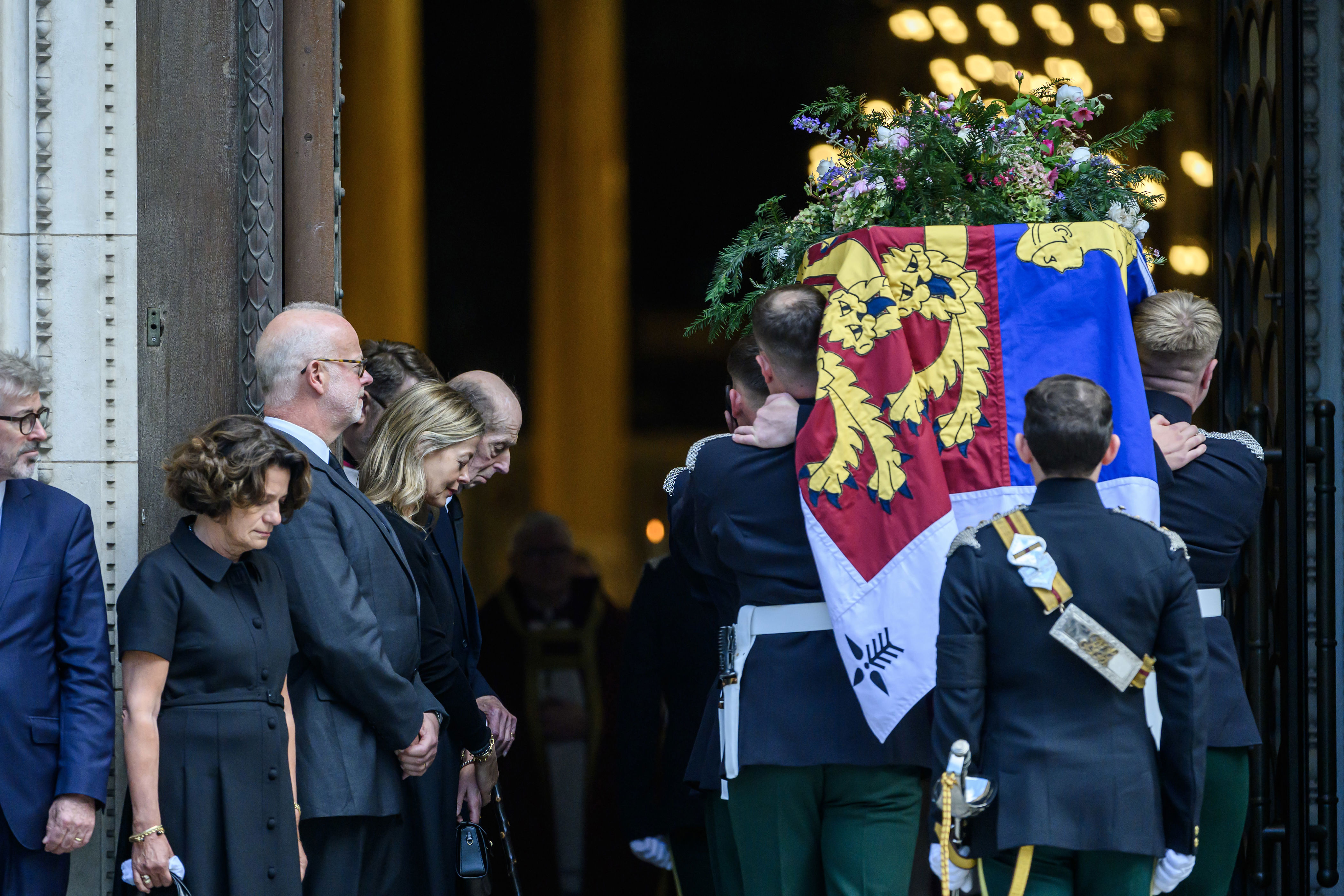 Royals unite in mourning as Duchess of Kent's coffin arrives at ...