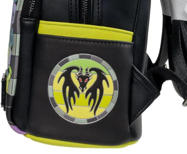 Loungefly Disney Maleficent and Belle Stained Glass Mini Backpacks ...