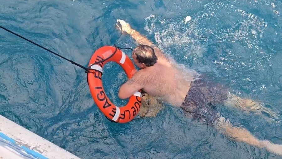 Fisherman rescued after treading water for eight hours at sea, second ...