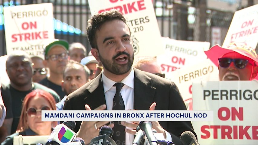 Zohran Mamdani campaigns in the Bronx following endorsement from Gov ...