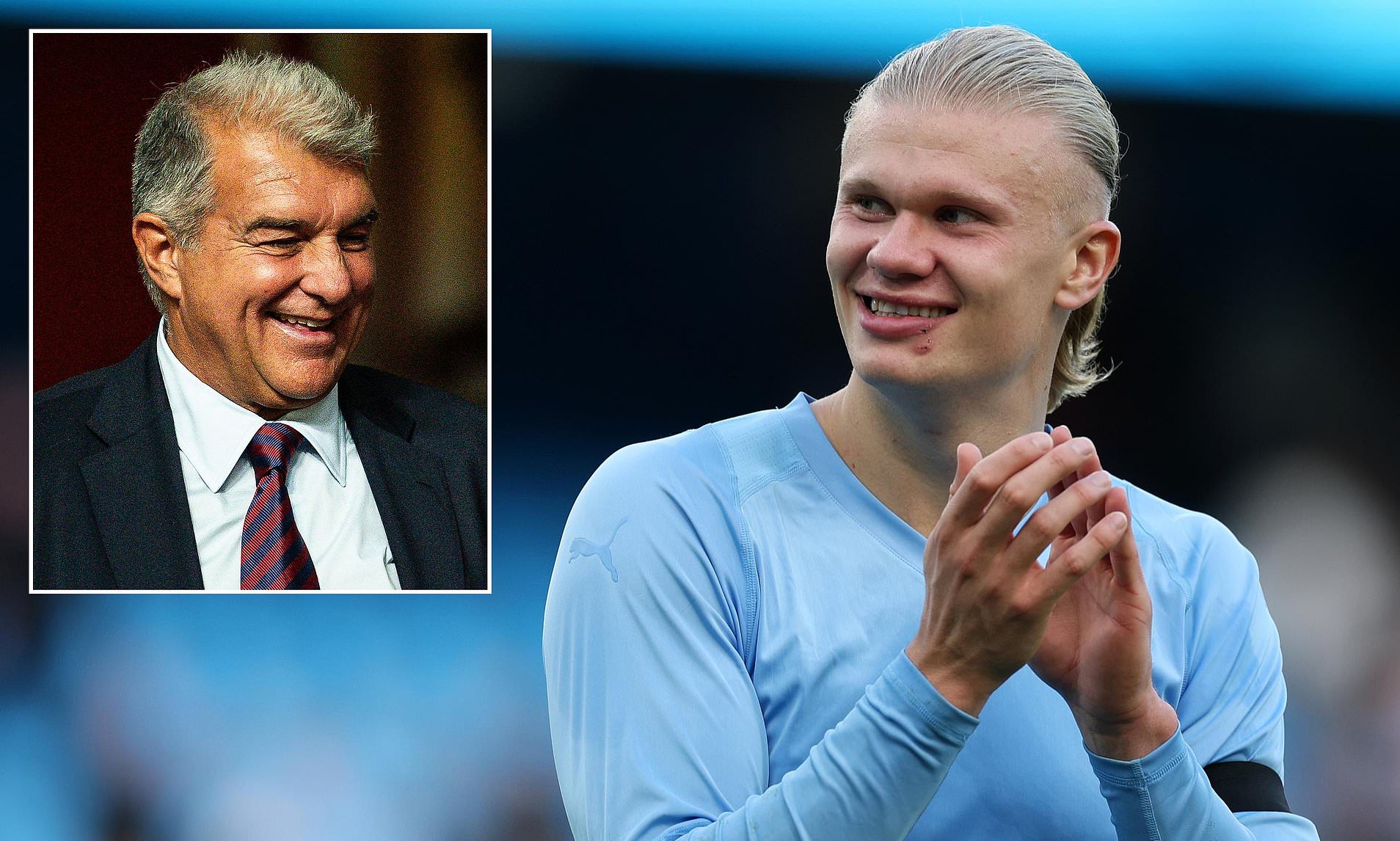 Barcelona president Joan Laporta 'is obsessed with signing Erling Haaland'