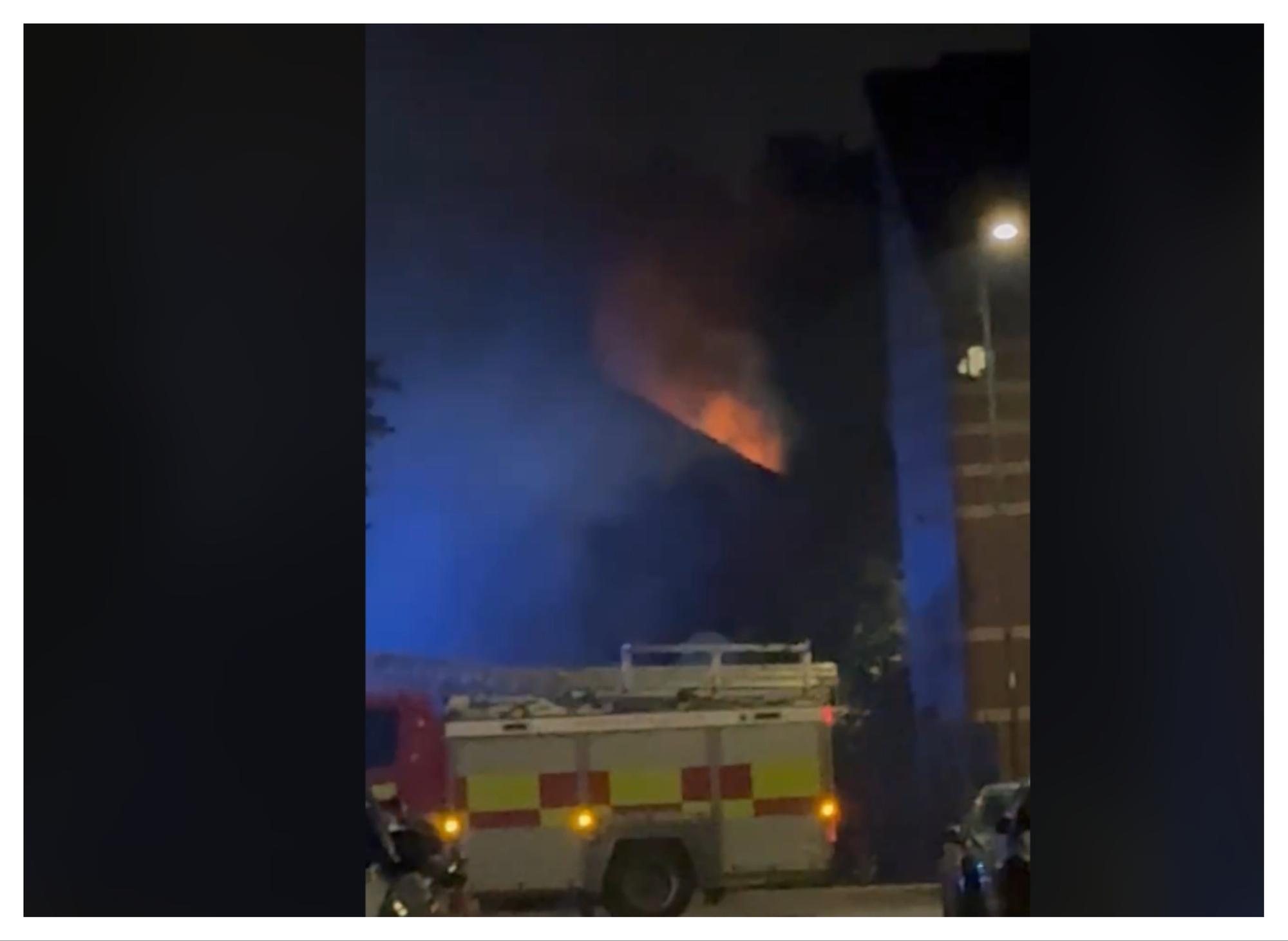 Video: Huge fire erupts in Doncaster city centre overnight