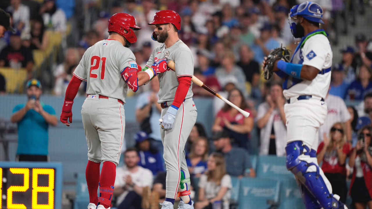 Phillies clinch NL East title in wild 10th-inning comeback against Dodgers