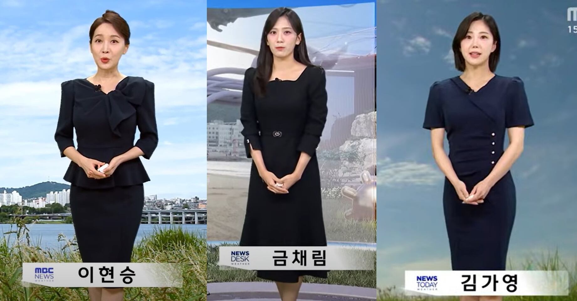 MBC weather casters wear black on Oh Yo-an-na's first anniversary