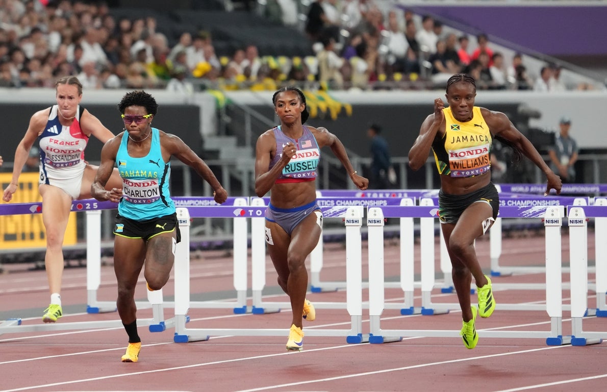 Remarkable photos highlight American track and field star Masai Russell