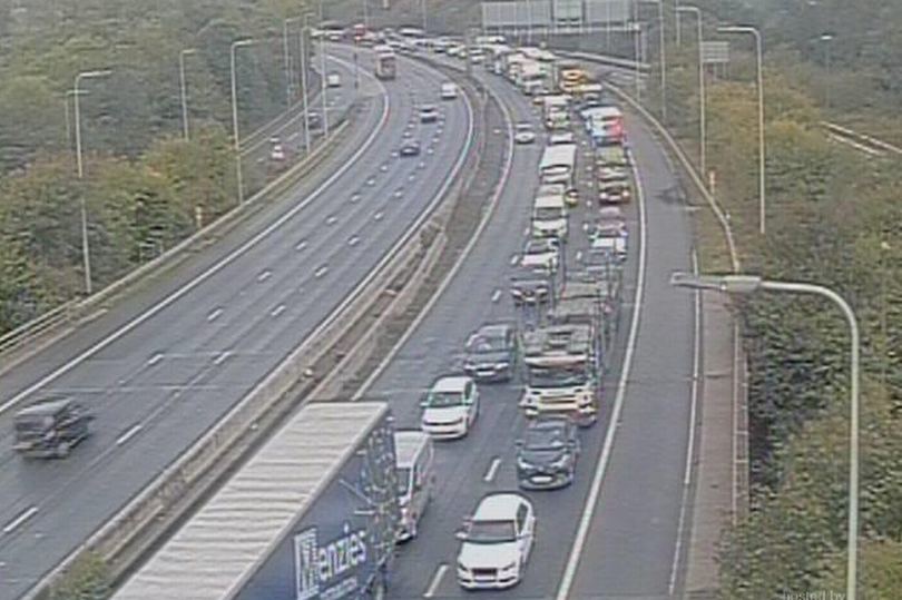 M60 traffic chaos as motorists warned of severe two hour delays due to ...