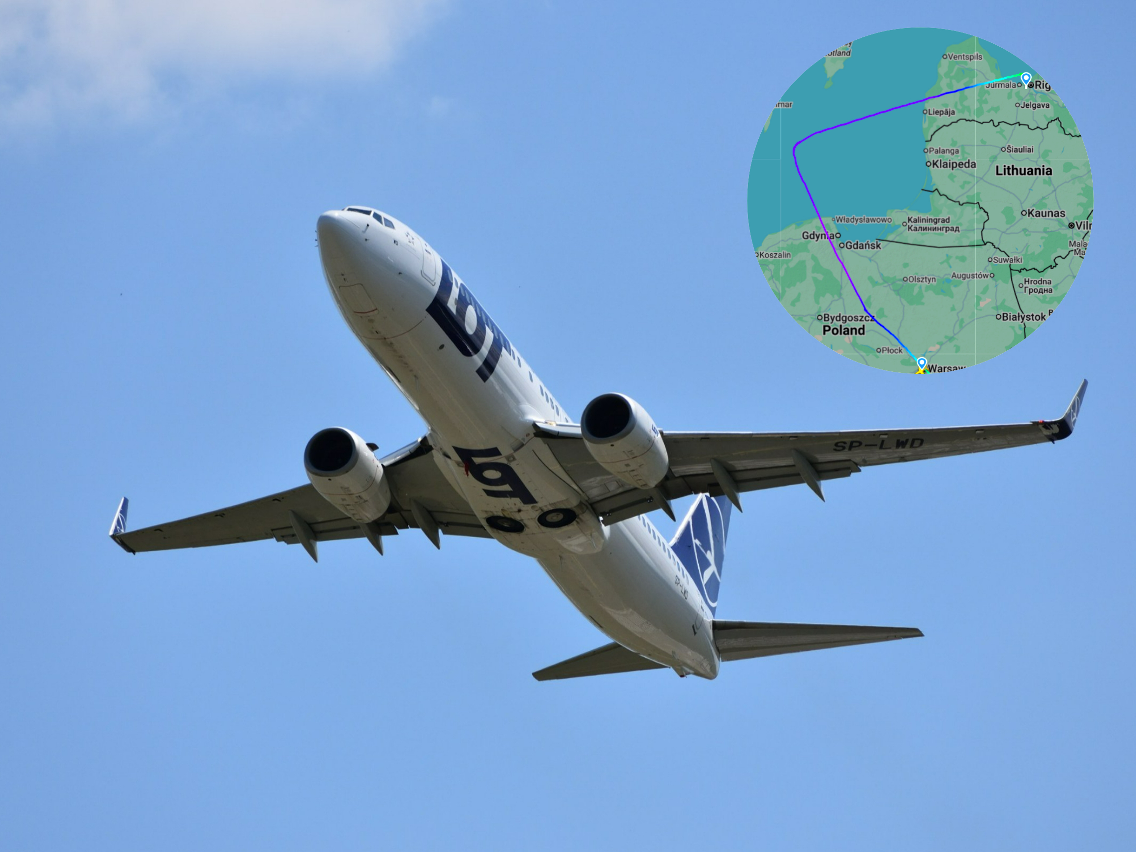 Samoloty LOT lecą okrężną trasą. To reakcja na ćwiczenia Zapad