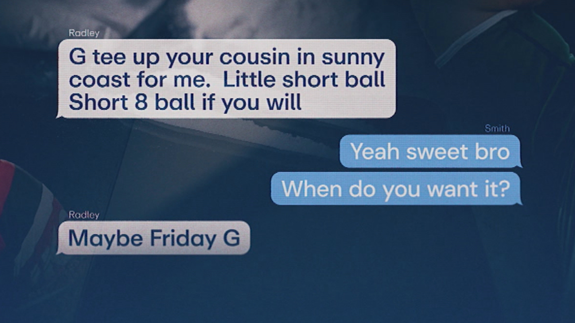 Drug texts allegedly exchanged between charged NRL star and Roosters player