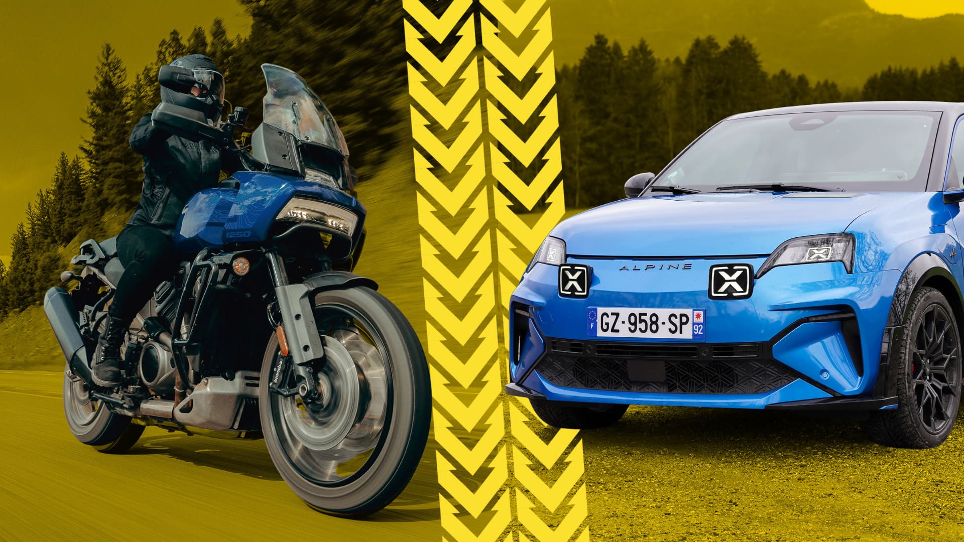 Alpine A290 vs Harley Pan America, el hot hatch se enfrenta a la bestia ...