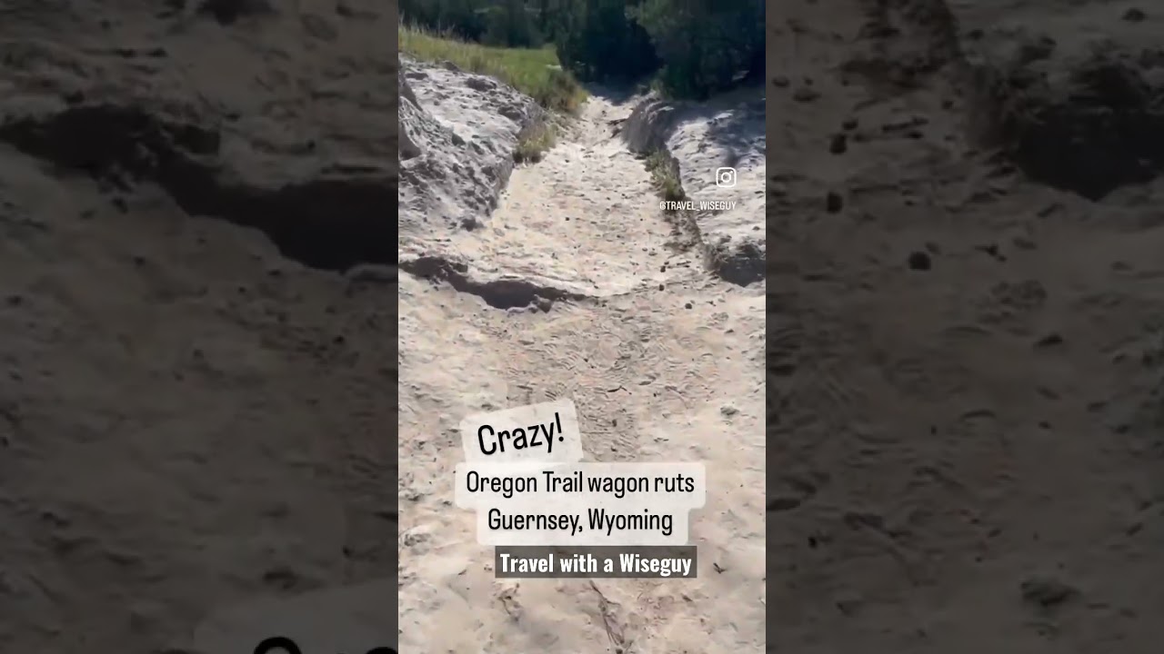 Crazy Deep Oregon Trail Wagon Ruts! Guernsey, Wyoming