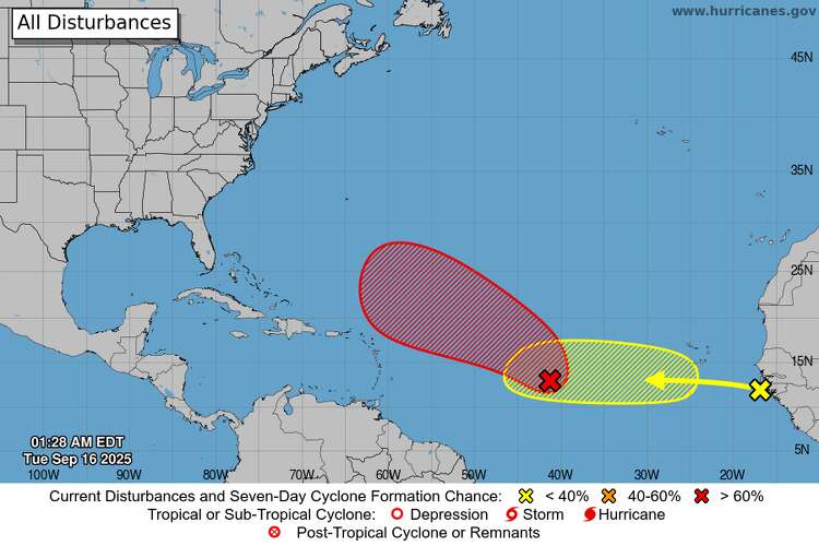 Tropical Storm Gabrielle is expected to form in the Atlantic this week ...
