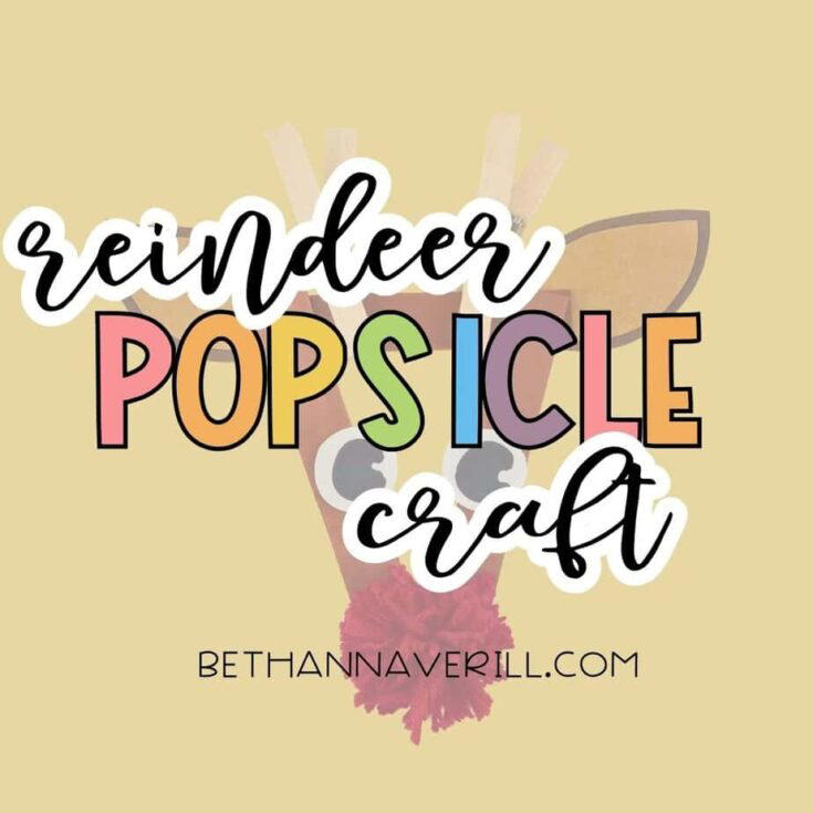 Popsicle stick reindeer craft for preschoolers