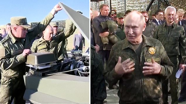 Vladimir Putin dresses in full military gear 500 miles from frontline ...