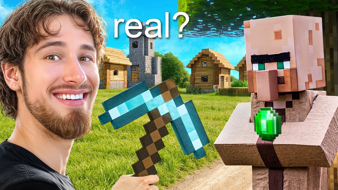 I built a real-life Minecraft world! 🌍
