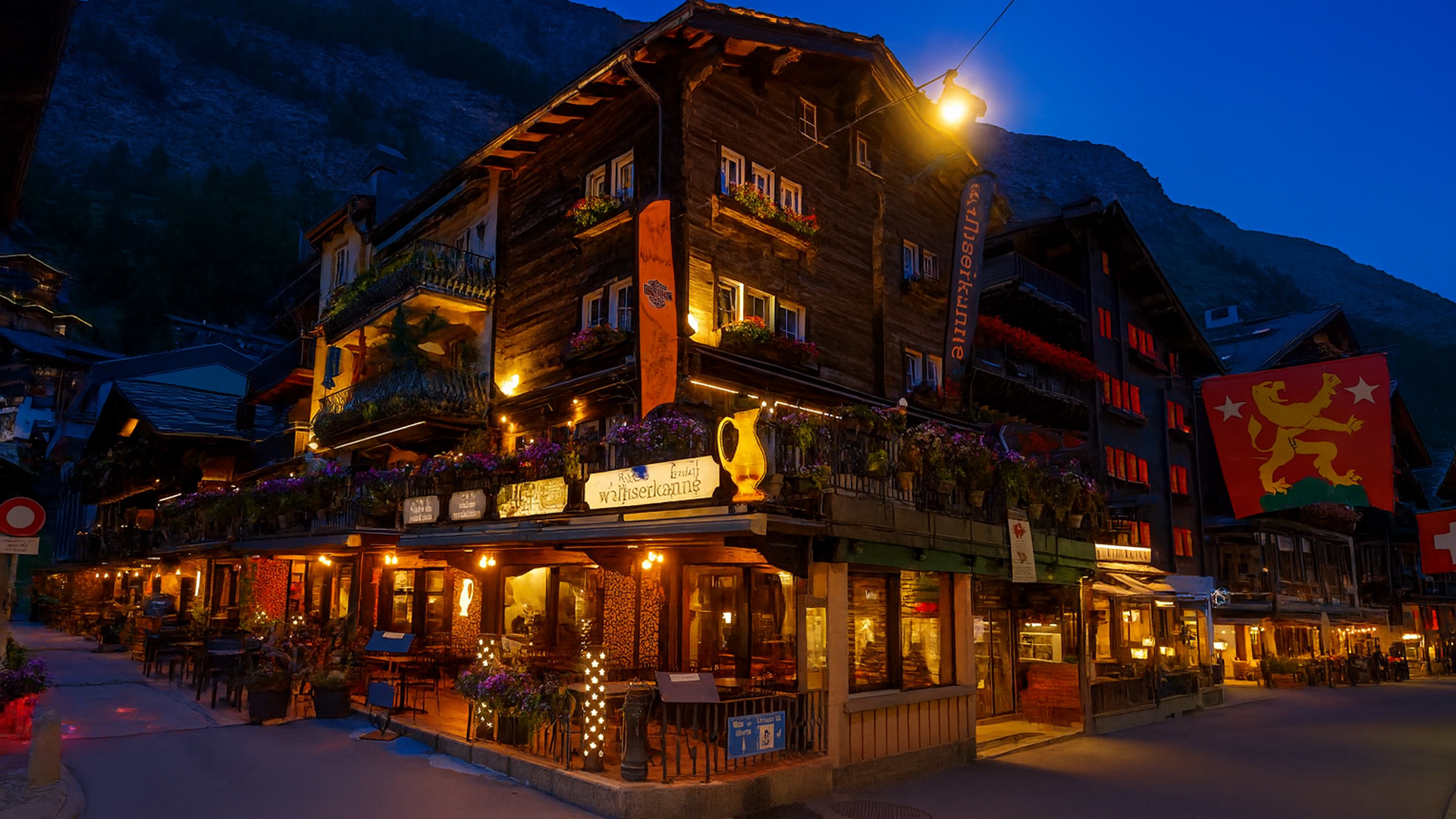 Alpine Charm of Zermatt Switzerland – Magical Evening Walk (4K)