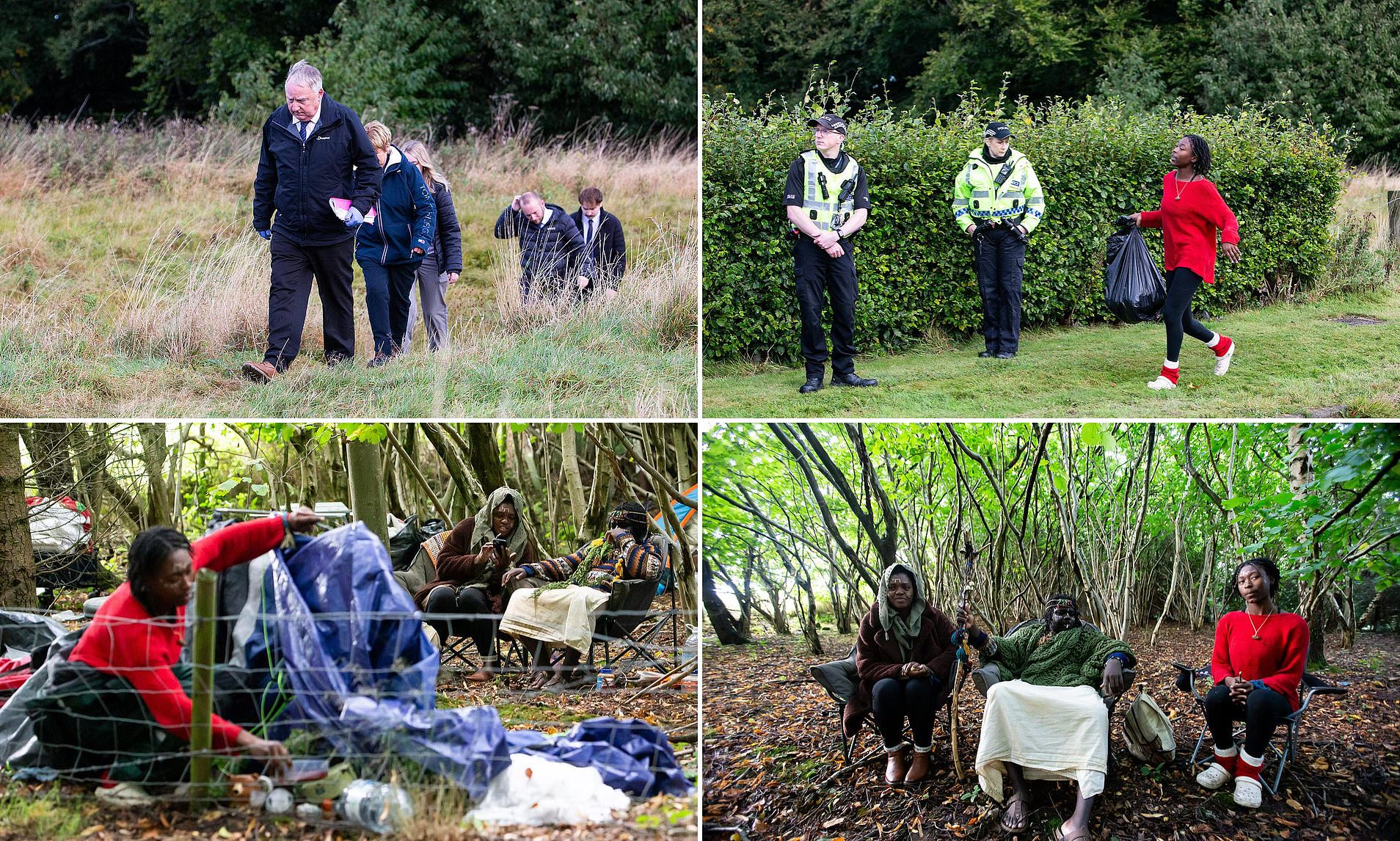 Self-styled tribe evicted from woodland...only to set up new camp just ...