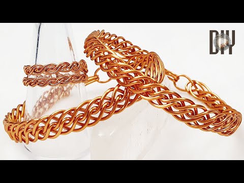 Twisted braided bracelet | thick bangles | Unisex | How to make | Wire ...