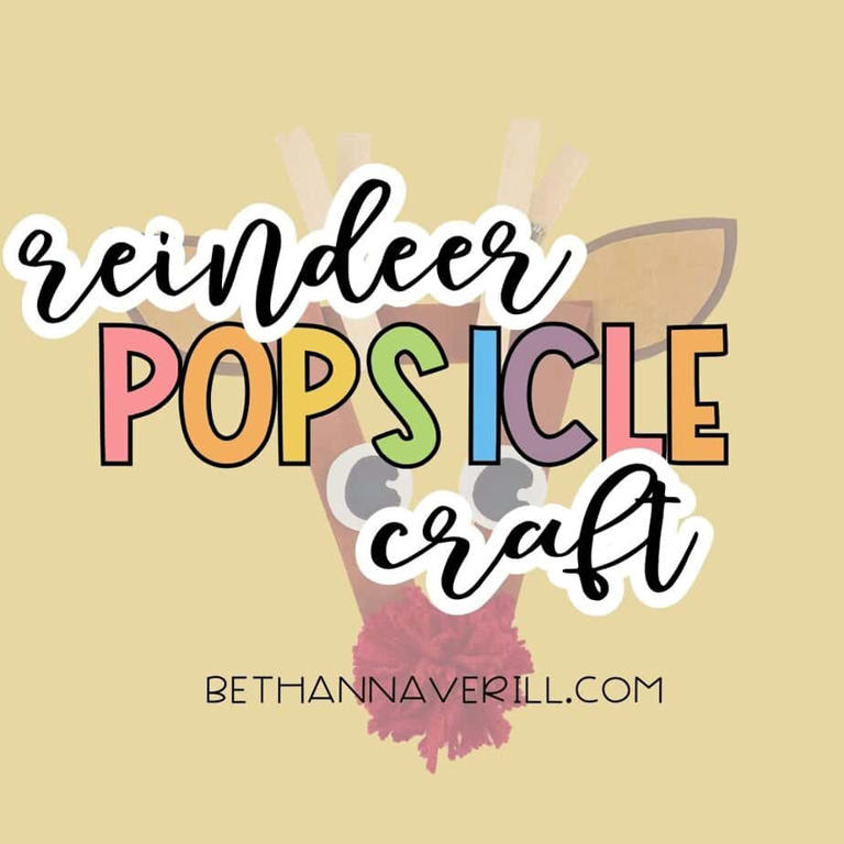 Popsicle stick reindeer craft for preschoolers