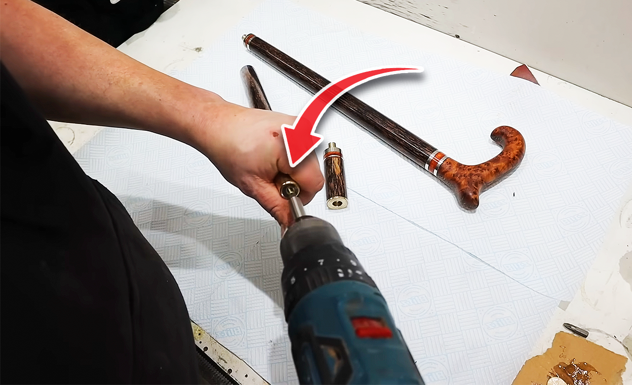 I crafted a custom cane for Sayed Badreya – woodturning