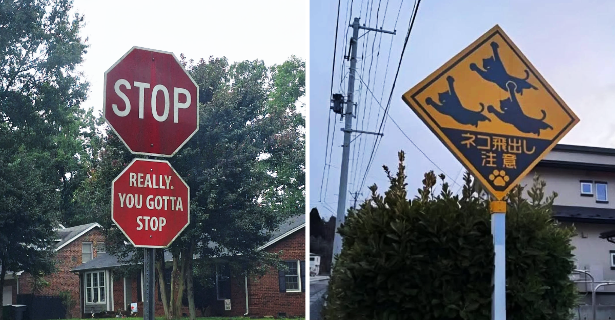 20 of the Funniest Signs Folks Found While Sauntering About