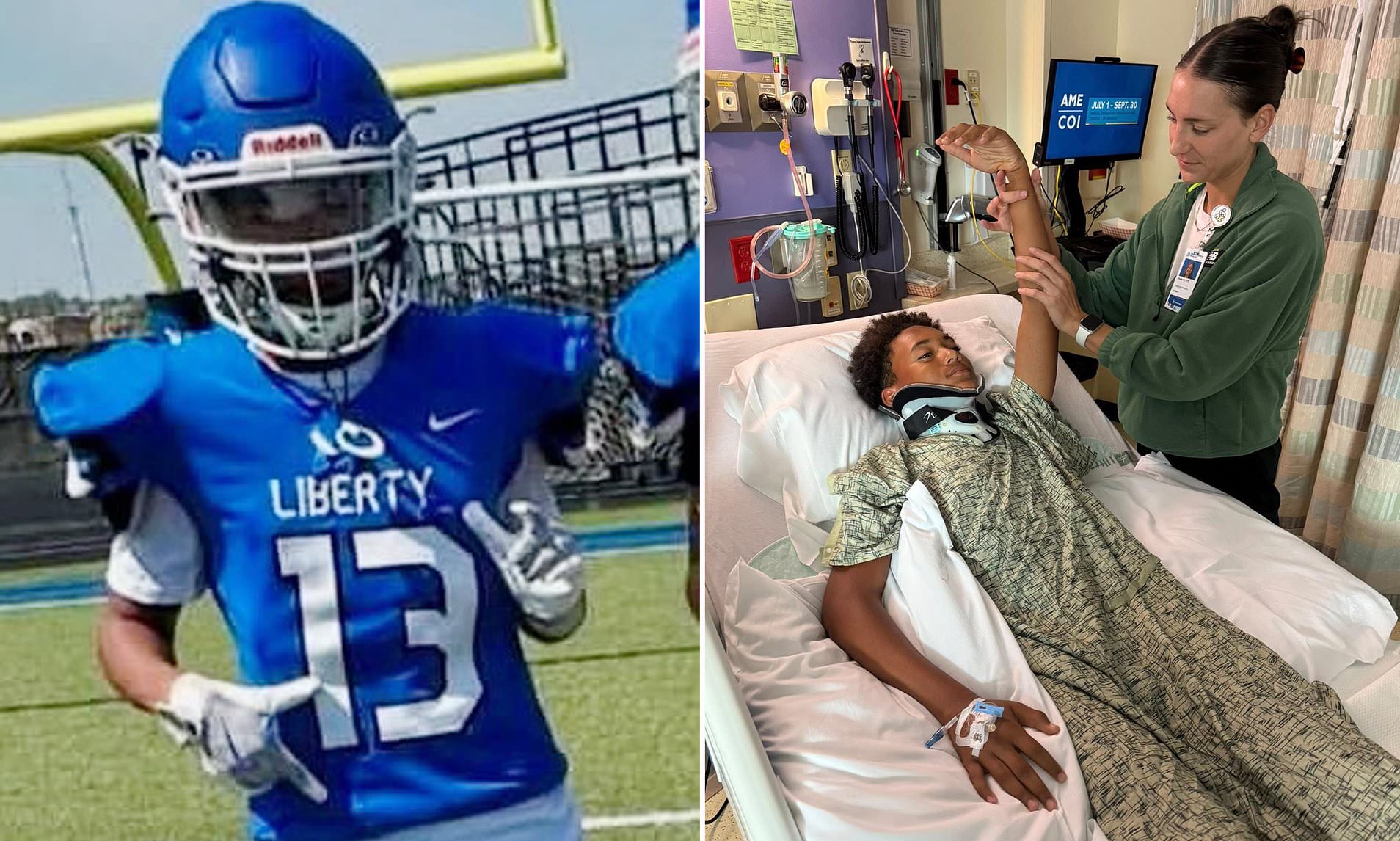 'Outdoorsy' boy, 14, paralyzed after breaking neck in first-ever high ...