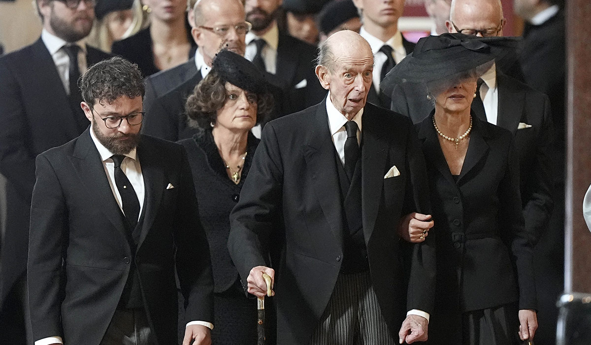 Kate and Will lead the mourners at the Duchess of Kent's historic funeral