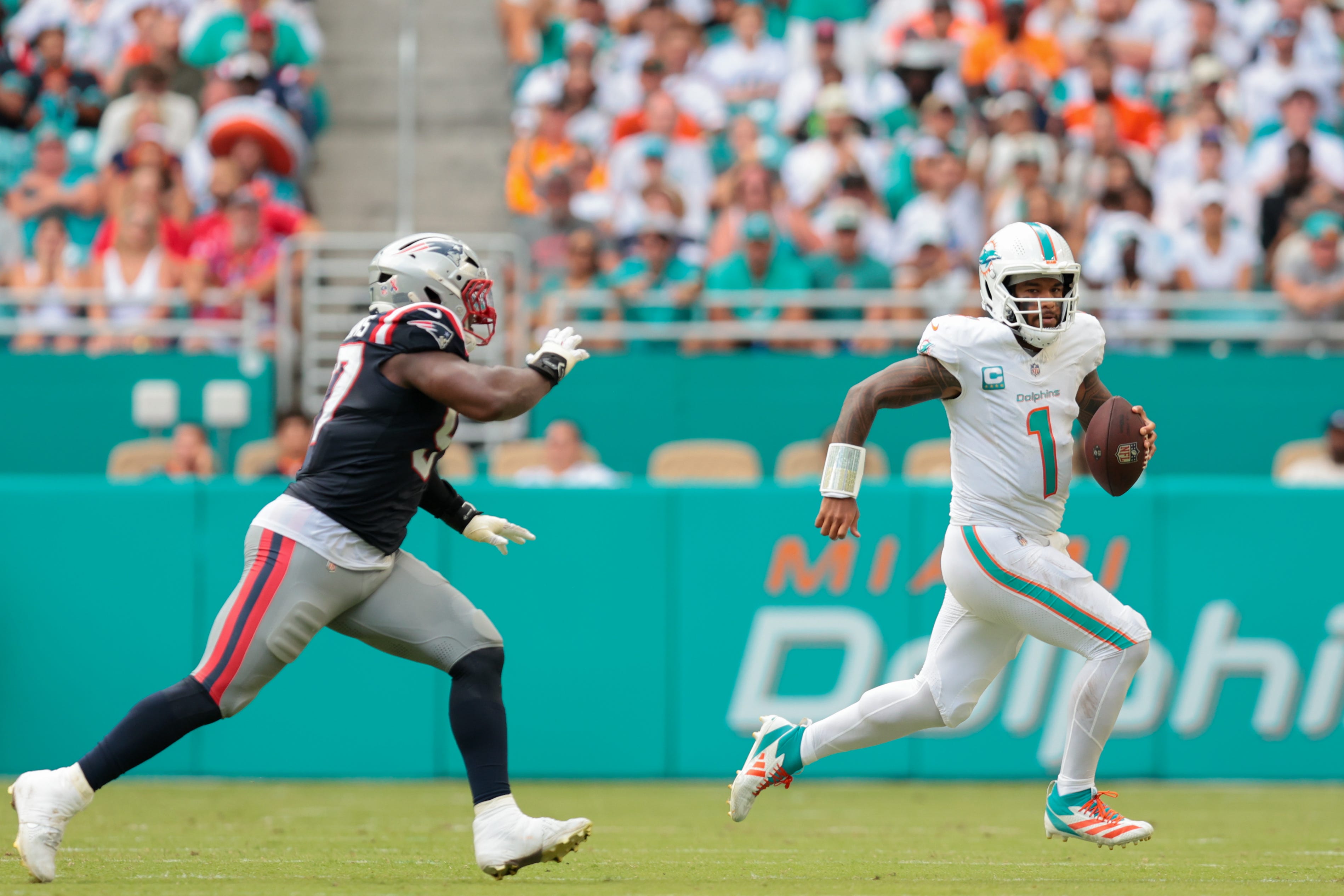 Patriots DT Milton Williams' three-word reaction to game-winning sack