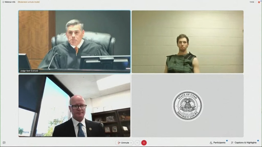 Tyler Robinson emotionless, wearing ‘suicide smock’ in first virtual ...