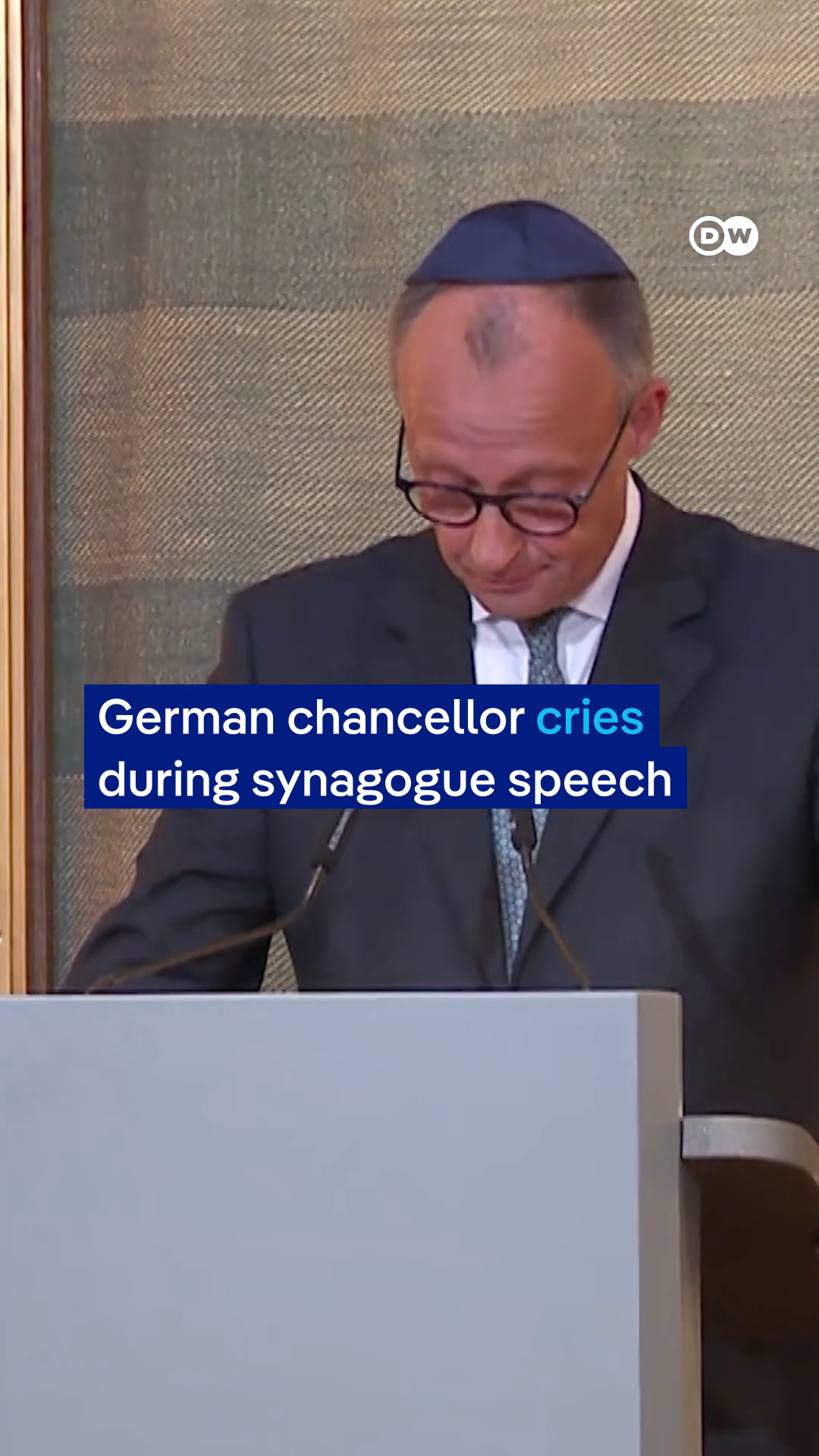Chancellor Merz gets emotional at synagogue opening
