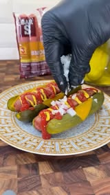 Pickle hot dog bun