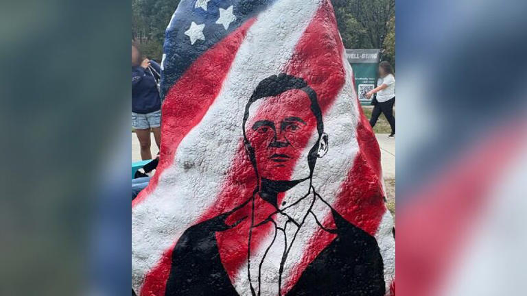 UNCW releases statement on incident involving spirit rock with Charlie Kirk mural