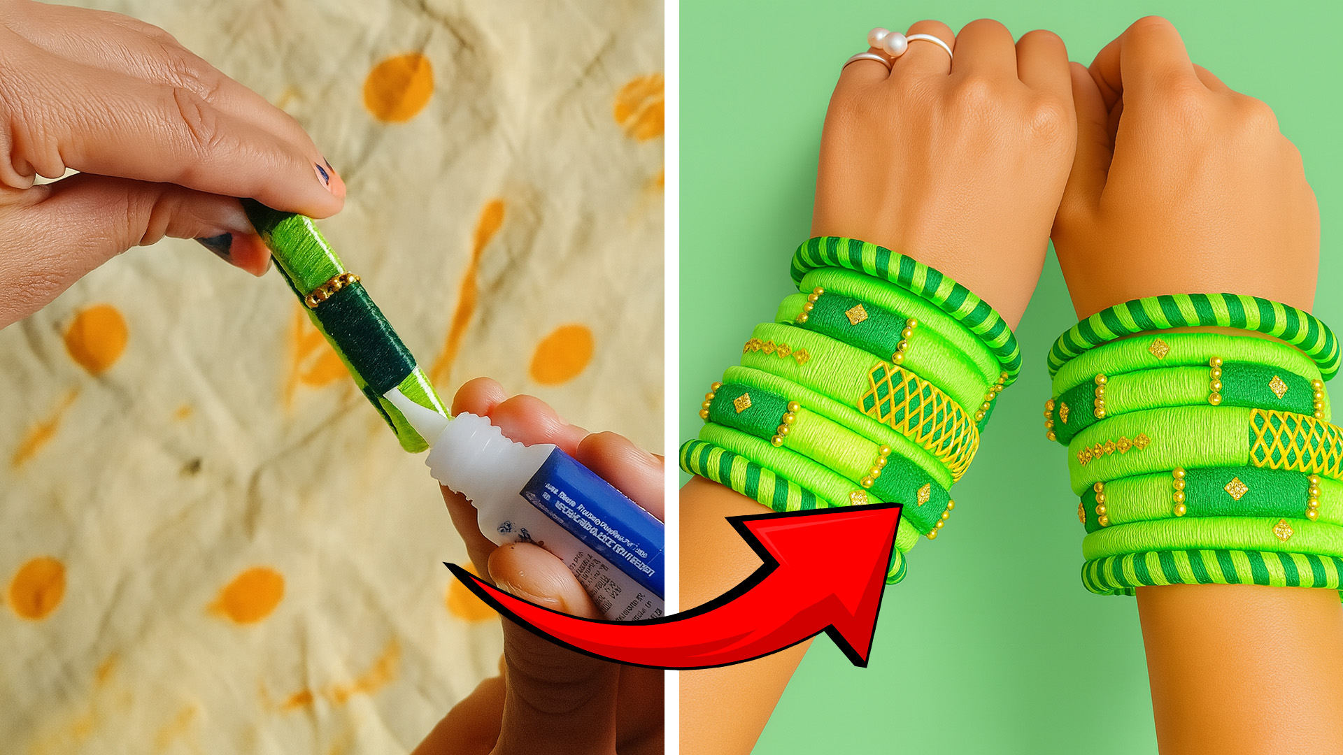 DIY Silk Thread Bangles at Home