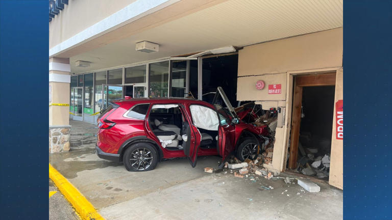 One hospitalized after car slams into building in Portsmouth, NH