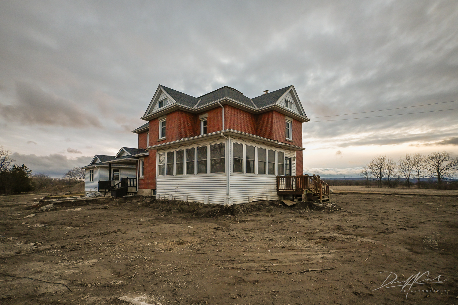 Abandoned 1900s Edwardian Farmhouse with Covered Bridge