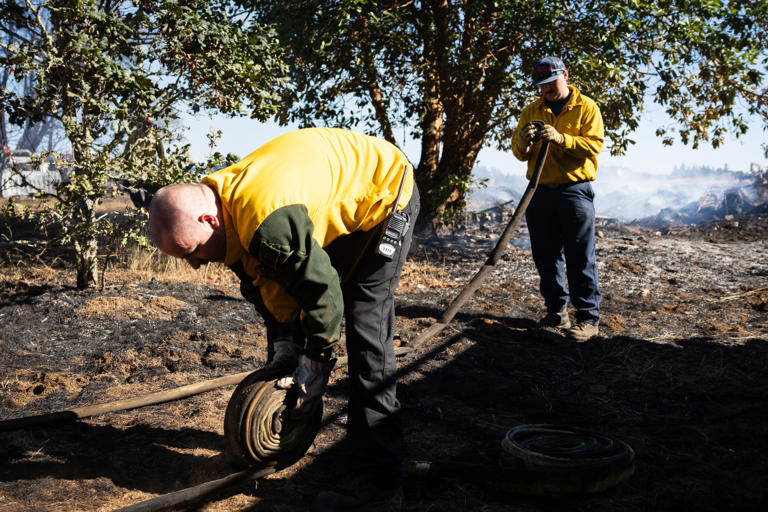 UPDATE: Vegetation fire near Silverton burns 10 acres, trailer and cars