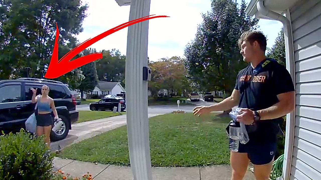 Go long! Bungling wife throws house keys onto ROOF
