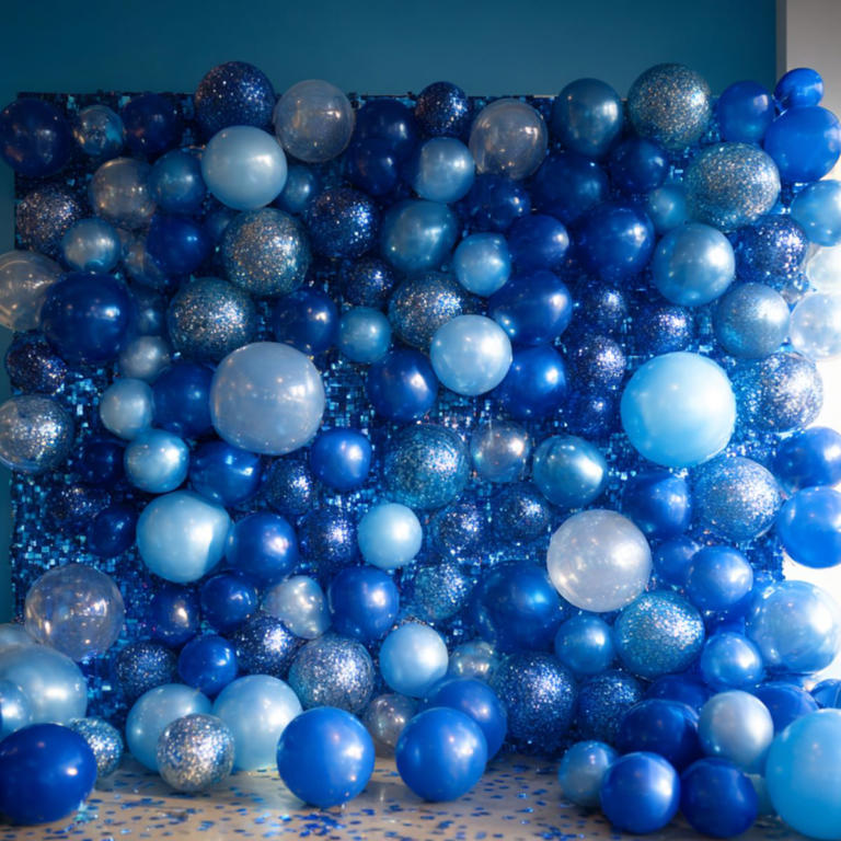 Creative party ideas using blue balloons