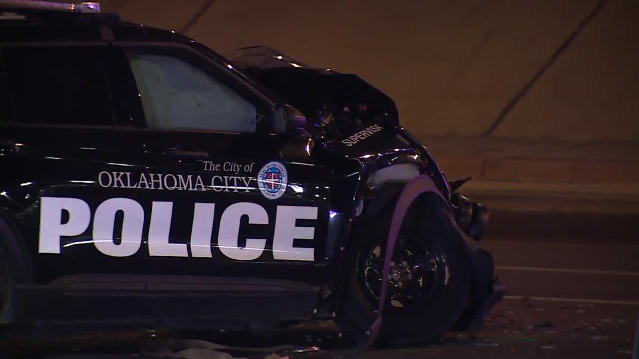 OCPD: Pursuit suspect crashes into police unit, injuring 2 Oklahoma ...